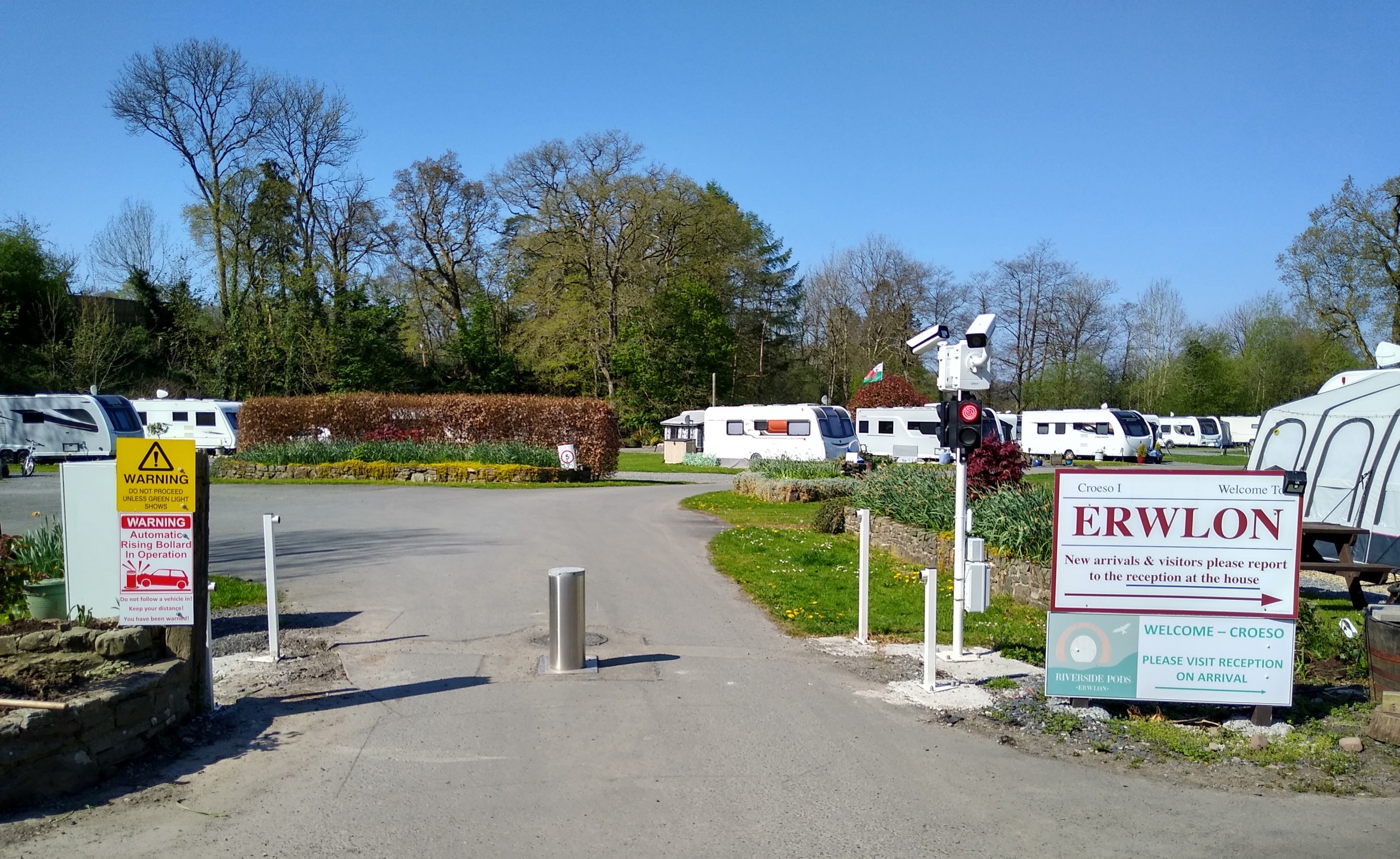 Caravan & Camping Park Automatic Rising Bollards - Frontier Pitts